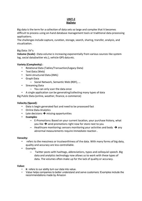 Unit Bda Big Data Analytics Unit Bigdata Big Data Is The Term