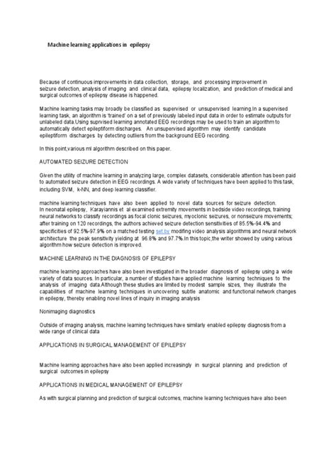 Machine Learning Applications In Epilepsy Pdf Machine Learning