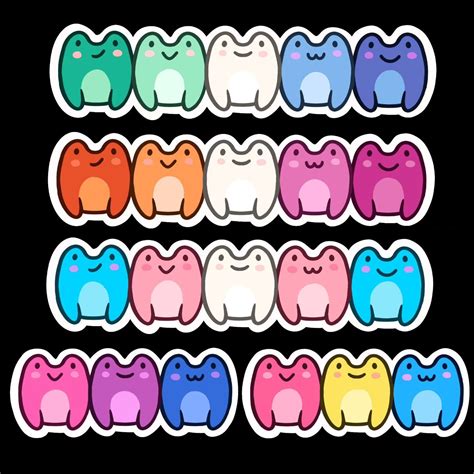 Cute Lgbtq Pride Frog Sticker Etsy