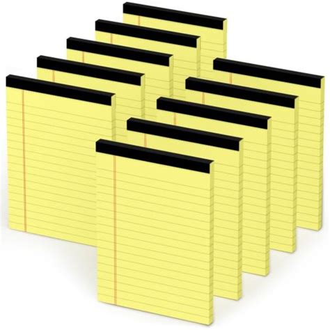 T10 Pack Yellow Legal Pads 4x6 Notepads For Work Small Writing Pads 4x6