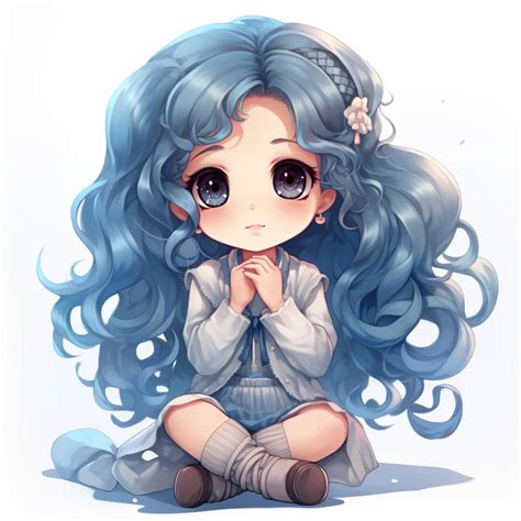Chibi Anime Girl Pastel Blue Cute Kawaii By Cafepluto1212 On Deviantart