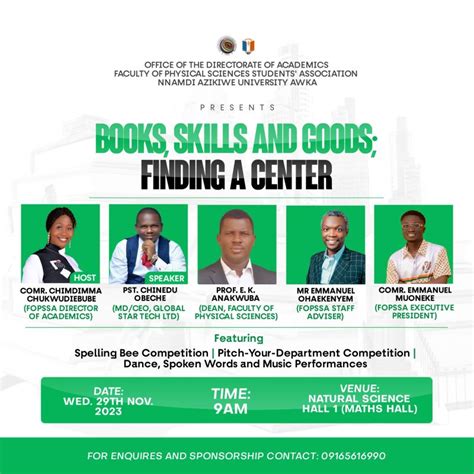 Learn About Books Skills And Goods At Fopssa Seminar Chimdimma Chukwudiebube Posted On The