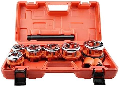 Pipe Thread Kit Manual Plumber Pipe Threader Set Ratcheting Pipe Threading Tool Set With