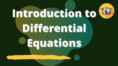 Differential Equations Introduction At Claire Grissom Blog