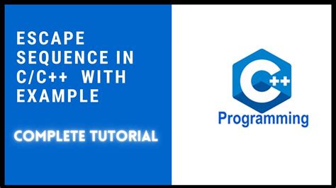 Escape Sequence In Cc Its Use In Urdu Escapesequence Cpp Youtube