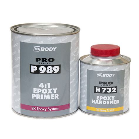 Hb Body 989 4ltr Epoxy Primer 989 And 732 1ltr Grey Hardener 2k The