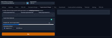 Feature Request Merge Hypernetworks Issue AUTOMATIC Stable Diffusion Webui GitHub