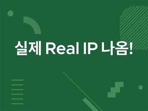 서버 앞에 프록시 Cdn 있어도 실제 리얼 아이피나오게 크몽