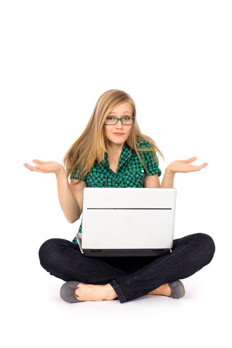 Computer Problem Stock Photo Image Of Body Sitting