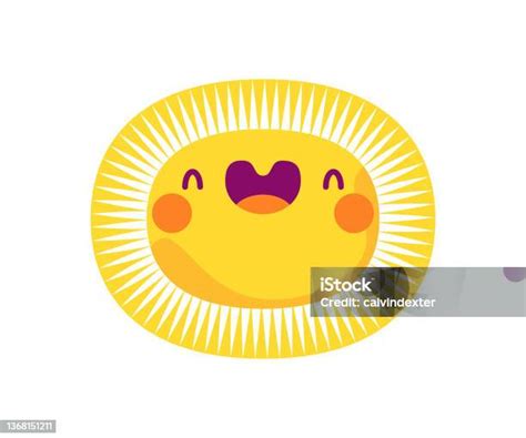 귀여운 태양 이모티콘 스티커에 대한 스톡 벡터 아트 및 기타 이미지 스티커 카피 공간 감정 Istock