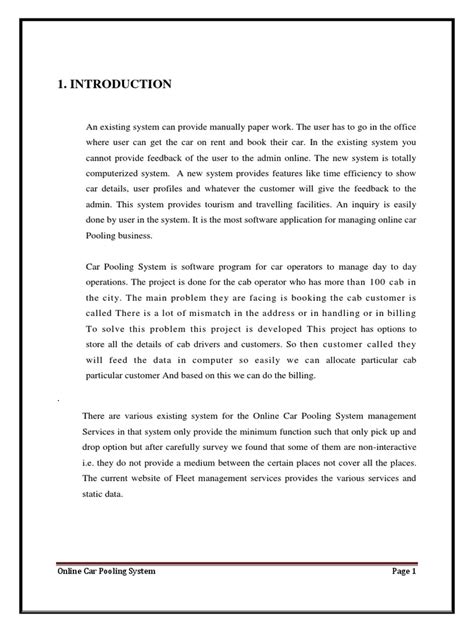 Online Car Pooling System Pdf Microsoft Sql Server Active Server