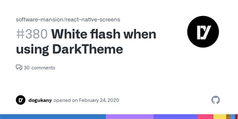 white flash when using darktheme · issue 380 · software mansion react