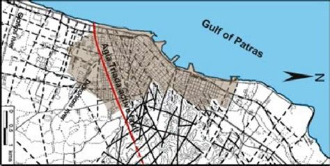 Fault Trace Map Of The City Of Patras Koukis Et Al 2005 Download