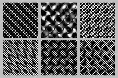 Premium Vector Geometrical Seamless Circle Pattern Background Design Set