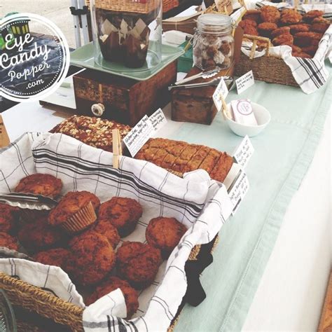 Delicious Organic Baked Goods At The Farmers Market Farmers Market Bakery Display Dessert