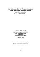 An Introduction To Fourier Analysis Solutions Manual PDFCOFFEE