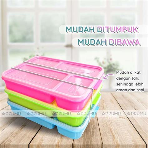 Promo Kotak Makan Catering 4 Sekat Kotak Bekal Tempat Makan Lunch