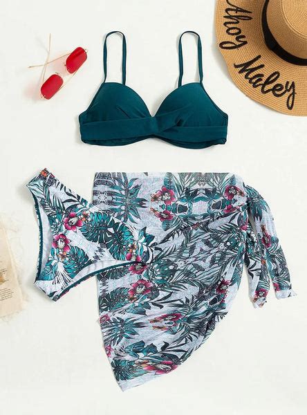 Split Hard Clad Steel Supporting Three Piece Swimsuit Ncocon
