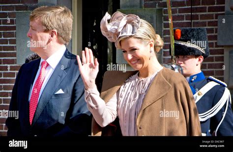 King Willem Alexander And Queen Maxima Of The Netherlands Visit Castle