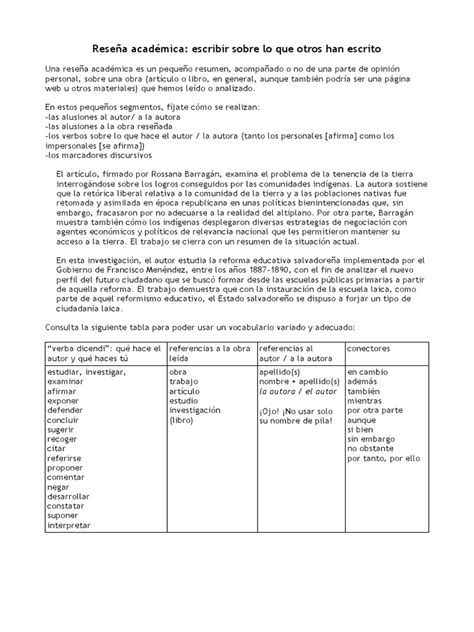 Cómo Escribir Una Reseña Pdf