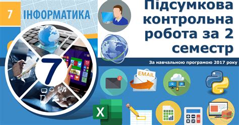 7 клас інформатика Підсумкова контрольна робота за 2 семестр Тест на
