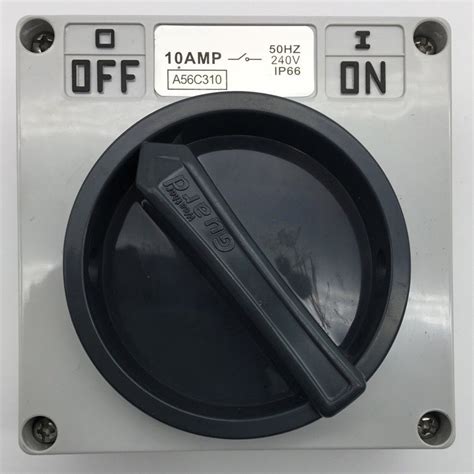10a Amp Isolator Switch Lockable Weatherproof Ip66 Waterproof Industrial Switch Ebay