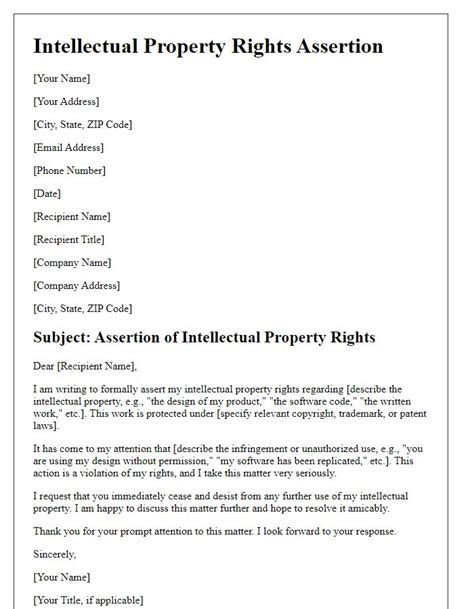 Letter Template For Copyright Violation Claim Free Samples In Pdf