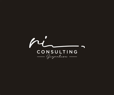 Initial Ri Signature Logo Collection Template Vector Hand Drawn