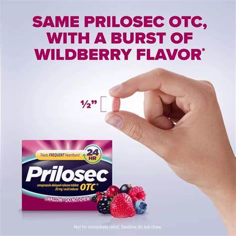 Prilosec Omeprazole Delayed Release Acid Reducer Tablets Wildberry