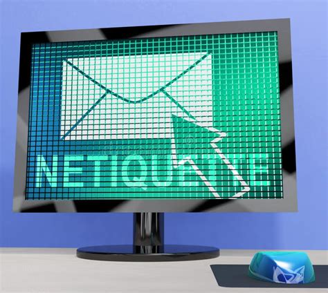 Netiquette Polite Online Behavoir Or Web Etiquette D Illustration Stock Illustration