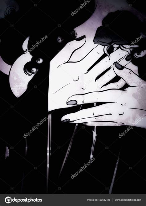 Woman Squeezes Rose Flower Her Naked Breasts Digital Lines Hand Stock Photo By Chevnenko