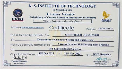Sheethal R On Linkedin Iot And Python Internship From Cranes Varsity