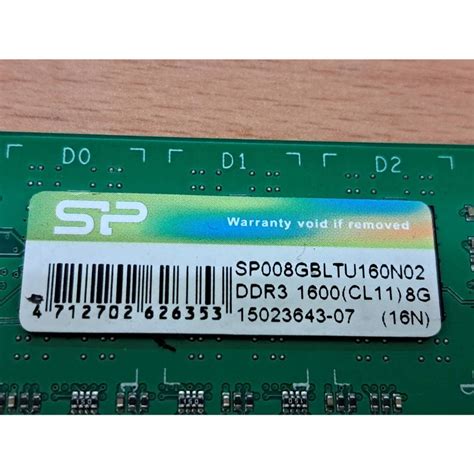 二手 廣穎 Sp Ddr3 1600 Cl11 8g 桌機雙面記憶體 蝦皮購物 二手 廣穎 Sp Ddr3 1600 Cl11 8g 桌機雙面記憶體 蝦皮購物