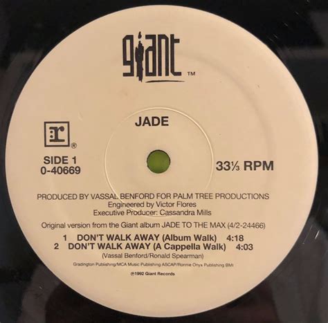 Jade Dont Walk Away 12 Oleo Records
