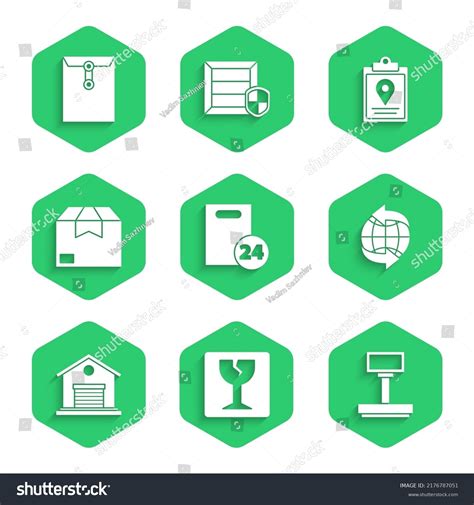 Set Delivery Cardboard Boxes Fragile Broken Stock Vector Royalty Free 2176787051 Shutterstock