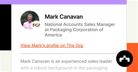 Mark Canavan National Accounts Sales Manager At Packaging Corporation Of America The Org