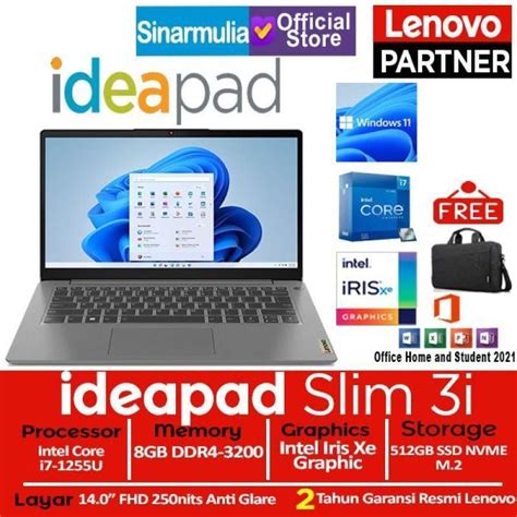 Promo Laptop Lenovo Ideapad I U Gb Ssd Gb Intel Iris Xe Win Ohs Diskon Di Seller