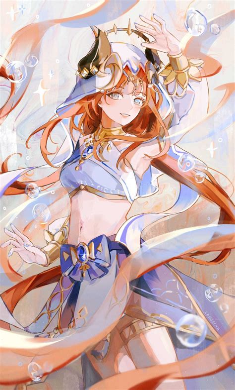 Lansecha Nilou Genshin Impact Genshin Impact Highres 1girl Blue