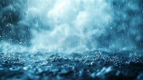 Soothing Raindrops Create Ripples On Dark Water Surface During Calm