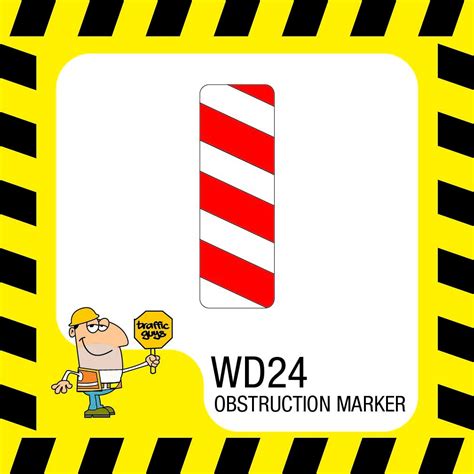 Wd24 Obstruction Marker Traffic Sign Shopee Malaysia