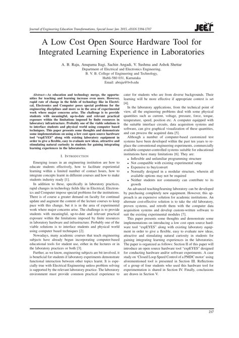 pdf a low cost open source hardware tool for integrated learning