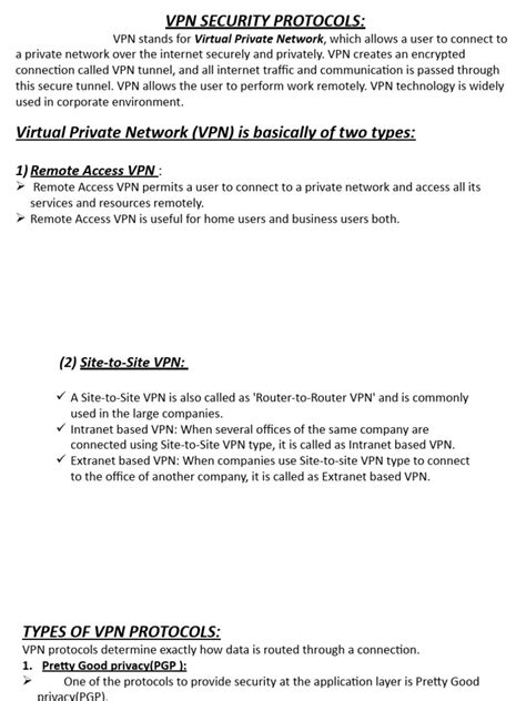 Vpn Security Protocols Pdf Transport Layer Security Virtual