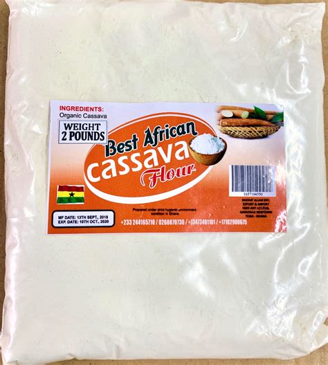 Best African Cassava Flour 2 Lbs 24 Pcs Whole Food Depot