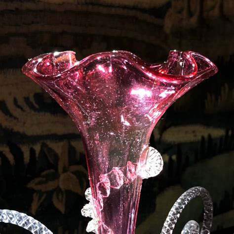 Victorian Ruby Glass Epergne Three Baskets Circa 1885 Moorabool Antiques Galleries