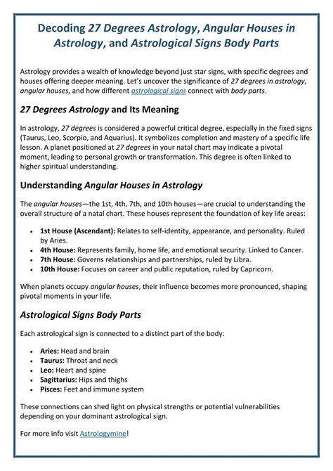 Ppt Decoding 27 Degrees Astrology Angular Houses In Astrology