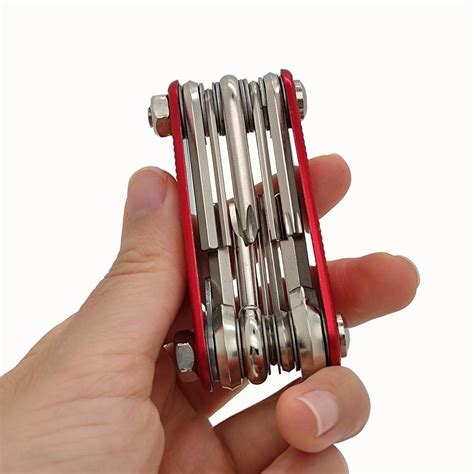 Multi Function Bike Tool Kits Portable Foldable Bike Multitool Cycling