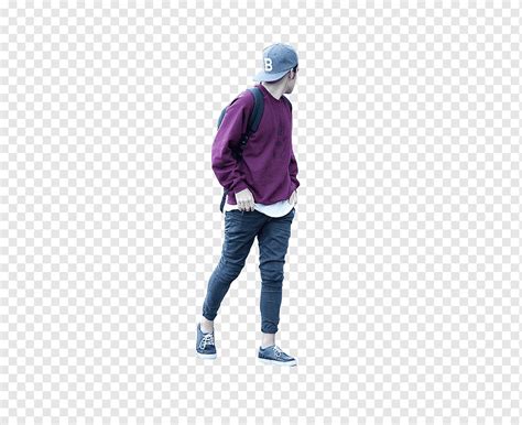 보라색 스웨터와 블루 데님 청바지를 입고 서있는 사람 걷는 걷는 사람 걷는 사람들 자 티셔츠 푸른 Png Pngwing