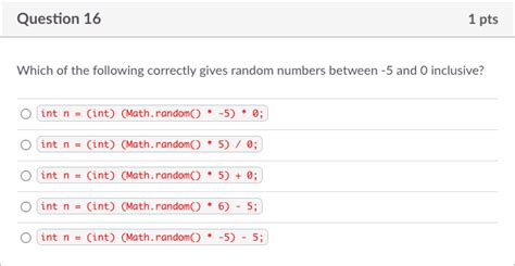 Solved Suppose A Method Has A Return Type Of The Name And Chegg