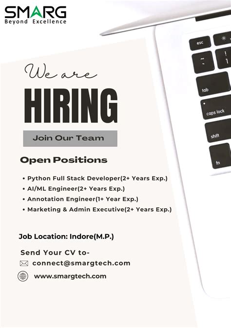 smarg technologies on linkedin hiring indorejobs pythondeveloper