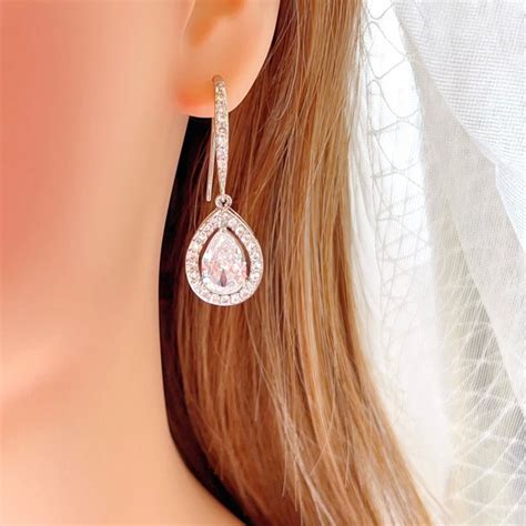 Crystal Bridal Earrings Etsy